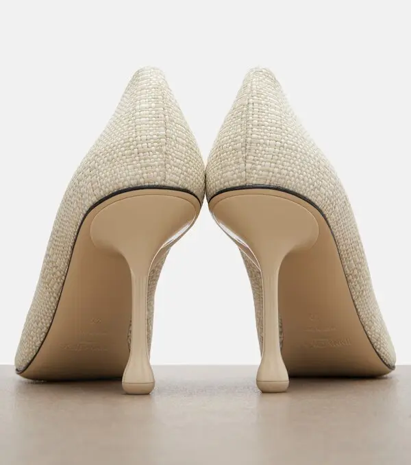 JIMMY CHOO Ixia Woven Pointed Toe Pumps