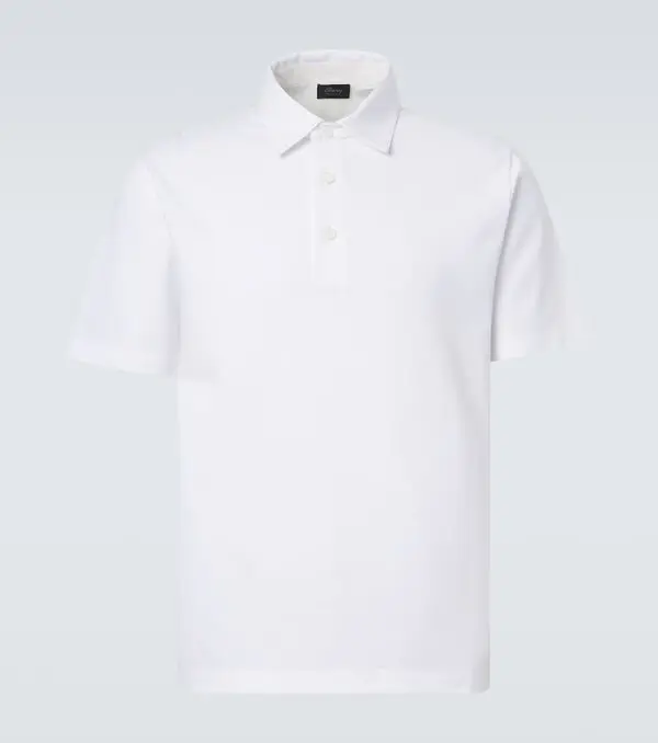 Brioni Cotton Piqué Polo Shirt - White
