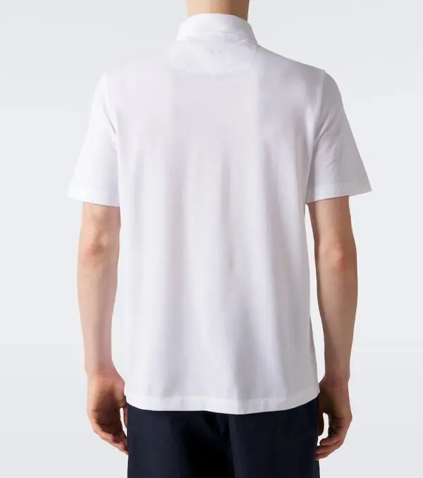 Brioni Cotton Piqué Polo Shirt - White