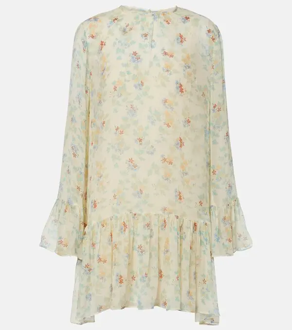 Ulla Johnson Emmeline Floral Silk Chiffon Minidress - Multicoloured