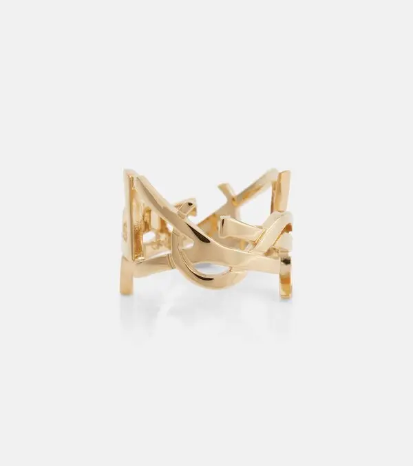 Saint Laurent Cassandre Charm Ring - Gold