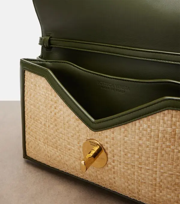 Bottega Veneta Knot Lock Raffia Top-handle Bag