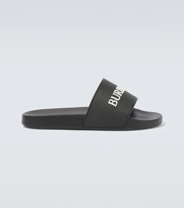 Burberry Logo Slides - Black