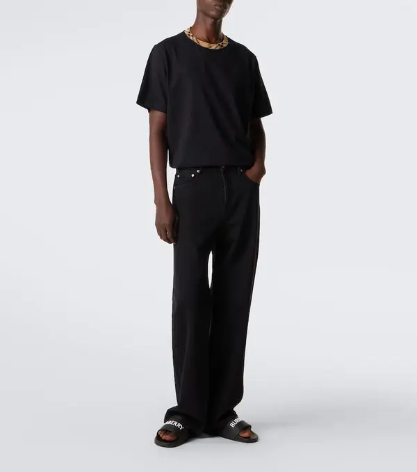 Burberry Logo Slides - Black