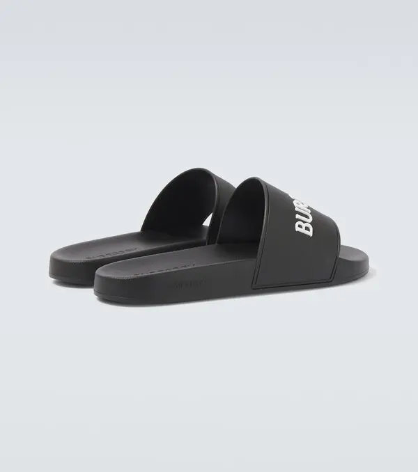 Burberry Logo Slides - Black
