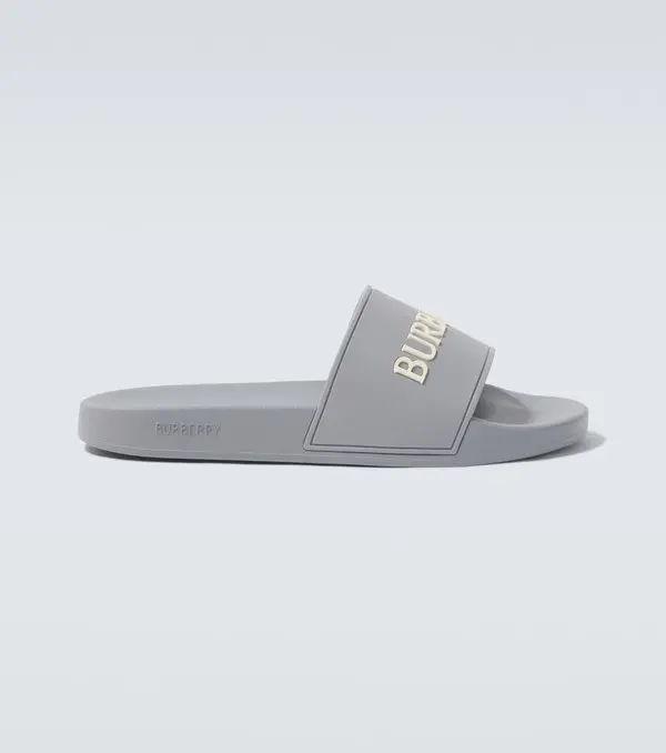 Burberry Logo Slides - Grey