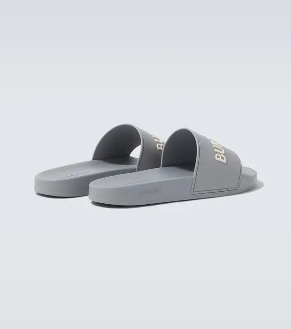 Burberry Logo Slides - Grey