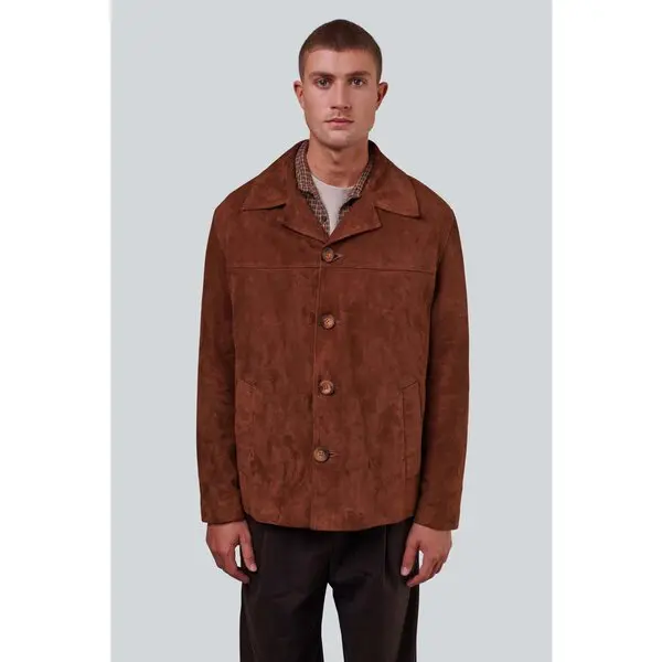 FURNIQ UK Charlie Suede Jacket - Chestnut