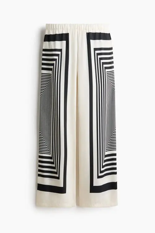 H&m Wide Satin Trousers