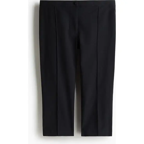 H&m Crease-leg Capri Trousers - Black