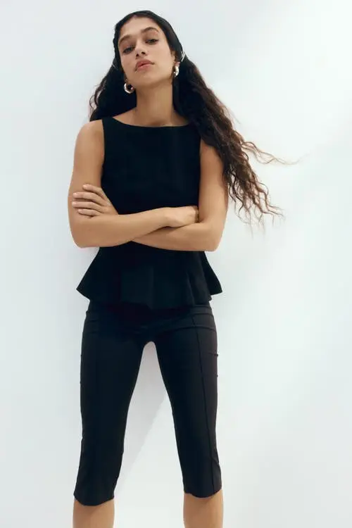 H&m Crease-leg Capri Trousers