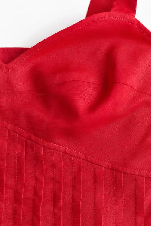 H&m Linen-blend Tie-strap Top