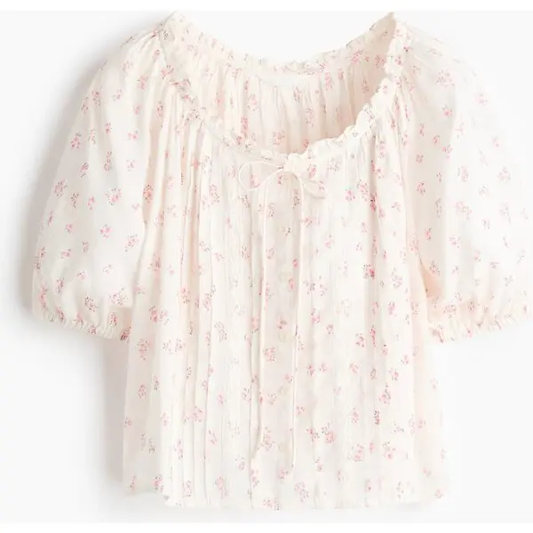 H&m Pintucked Blouse