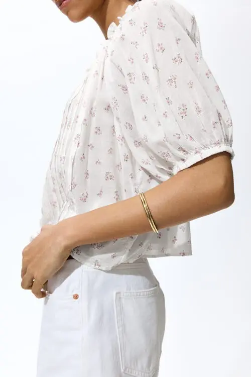 H&m Pintucked Blouse