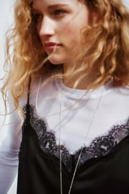H&m Lace-trimmed Strappy Top