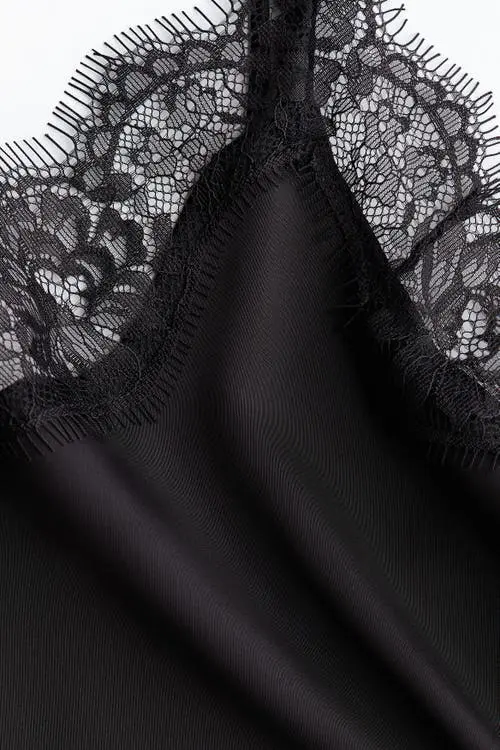 H&m Lace-trimmed Strappy Top