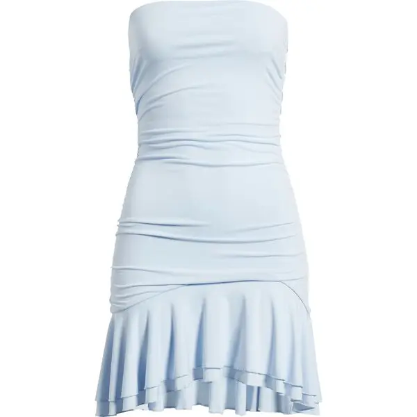 Bp. Strapless Drop Waist Minidress - Blue Bird