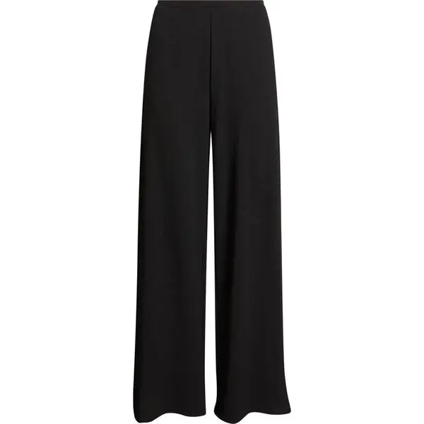 OPEN EDIT Crepe Wide Leg Pants - Black