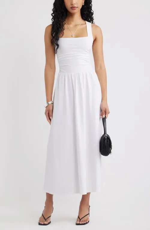 OPEN EDIT Square Neck Maxi Dress - White