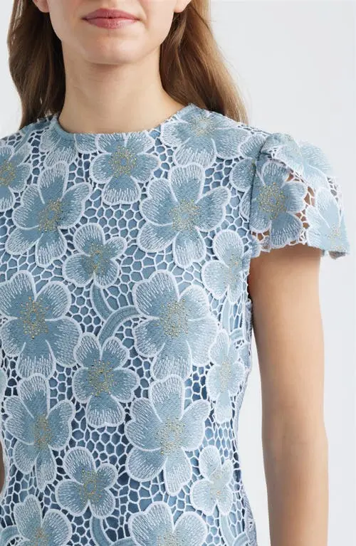 ZOE AND CLAIRE Floral Lace Cap Sleeve Dress