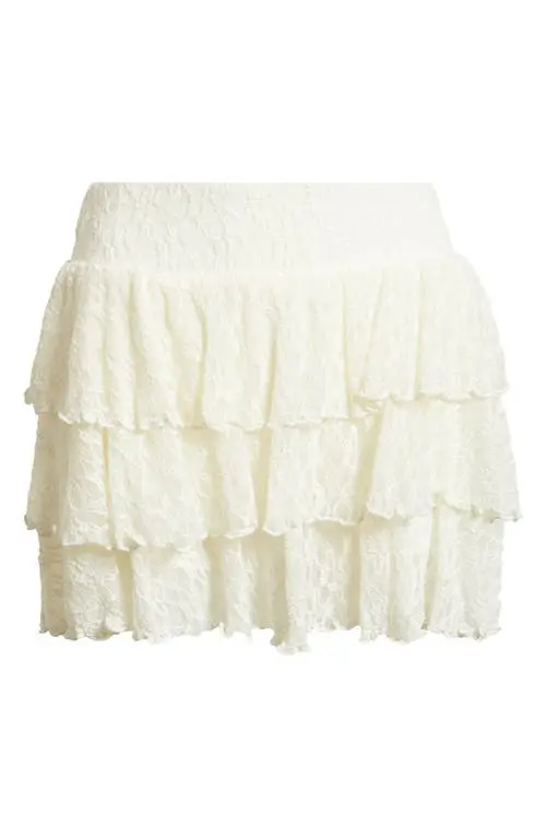 Bp. Lace Tiered Mini Skort - Ivory