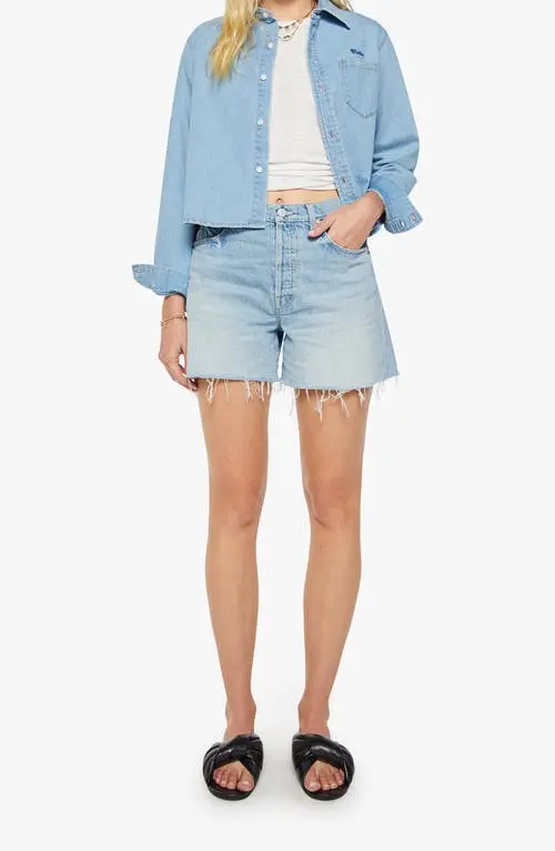 MOTHER The Extra Mile Cutoff Denim Shorts