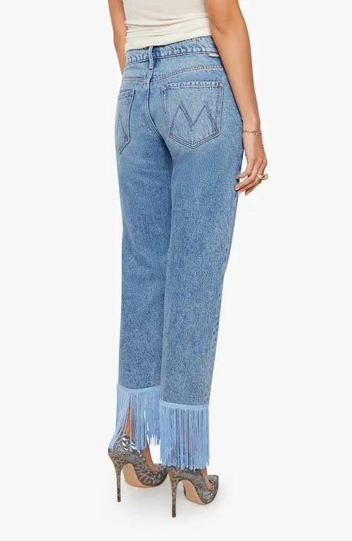 MOTHER The Relish Fringe Ankle Jeans