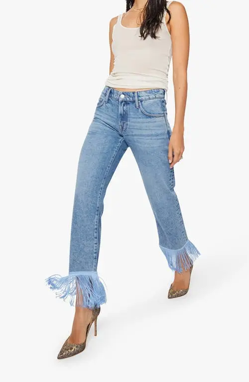 MOTHER The Relish Fringe Ankle Jeans