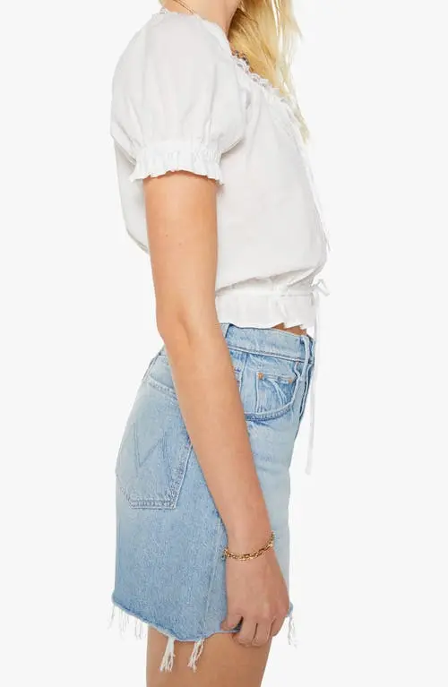 MOTHER The Love Letter Cotton Drawstring Waist Shirt
