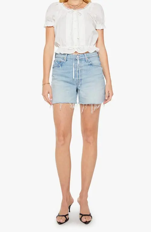MOTHER The Love Letter Cotton Drawstring Waist Shirt