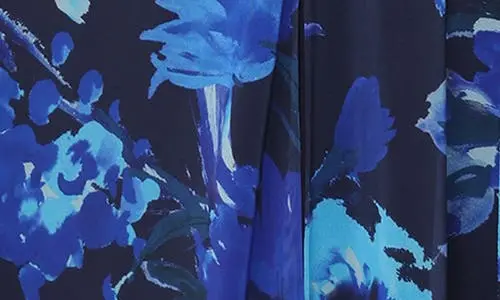 SL FASHIONS Floral Print Ruched Maxi Dress
