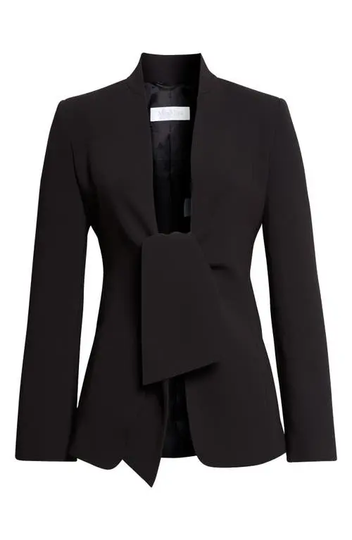 Max Mara Palo Tie Front Cady Blazer - Black