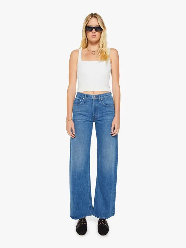 MOTHER The Mid Rise Lasso Sneak Breaking New Ground Pants - Blue