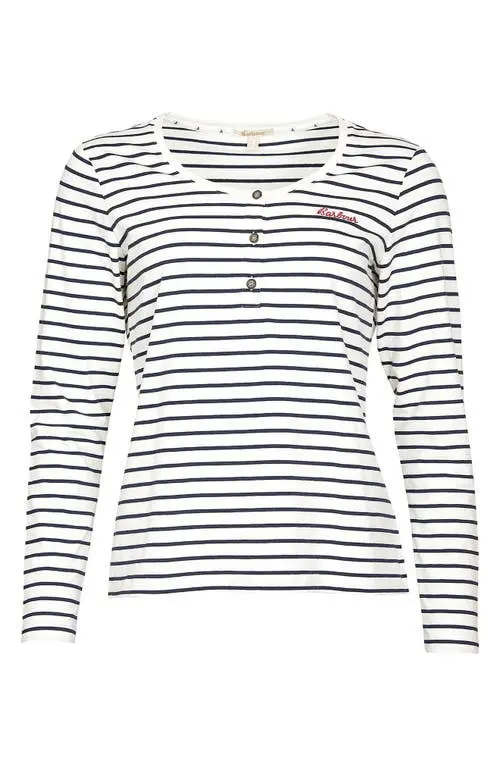 Barbour Stripe Logo Stretch Cotton Top