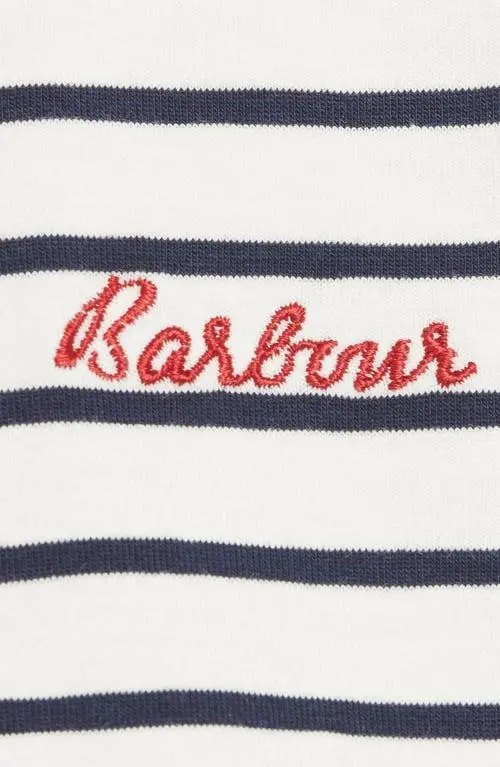 Barbour Stripe Logo Stretch Cotton Top
