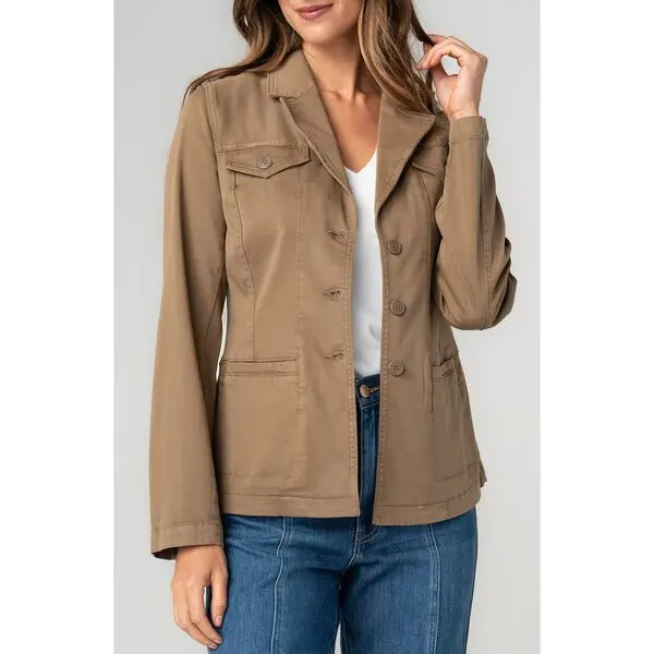 LIVERPOOL Everyday Stretch Twill Blazer - Oak Brown