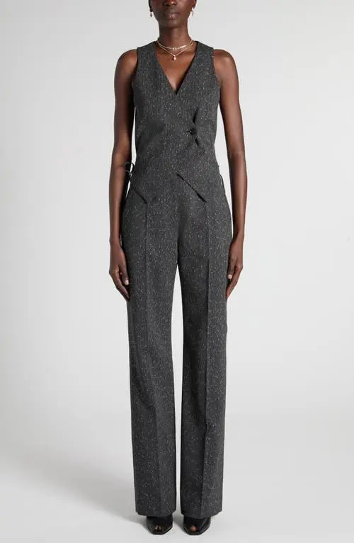 Alexander McQueen Lace-up Wool Blend Slub Vest