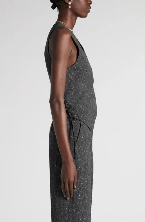 Alexander McQueen Lace-up Wool Blend Slub Vest