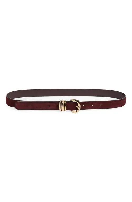 Madewell Suede Keeper Belt - Sangria
