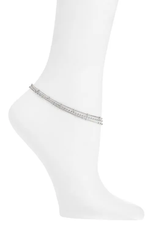 Nordstrom Triple Chain Beaded Anklet