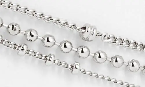 Nordstrom Triple Chain Beaded Anklet