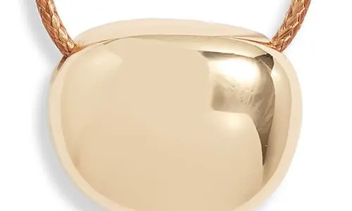 Nordstrom Polished Orb Cord Necklace - Brown- Gold