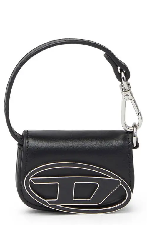 DIESEL® Micro 1dr Leather Bag Charm - Black