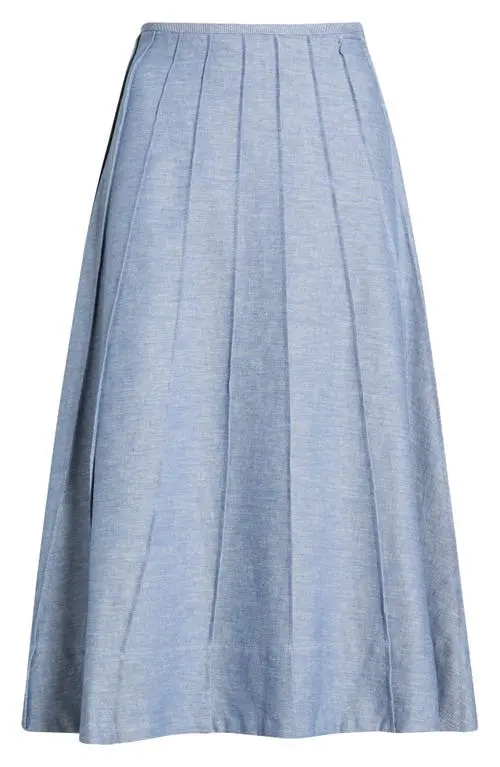 Halogen Pintuck Panel Midi Skirt