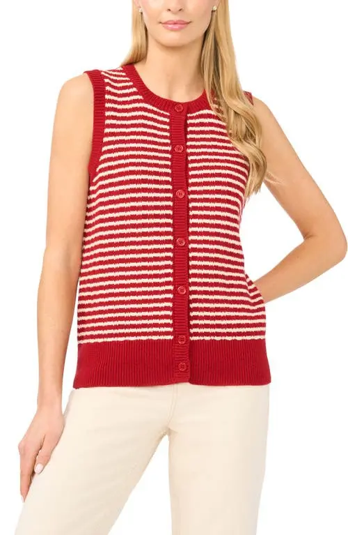 Halogen Stripe Sweater Vest - Lava Falls