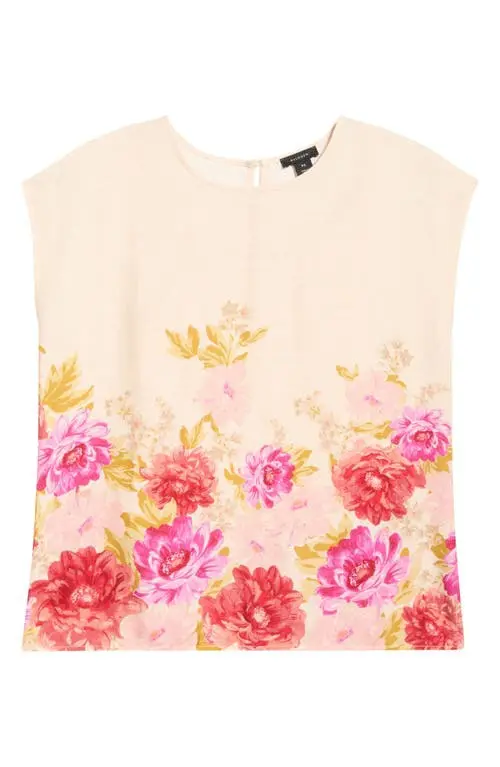 Halogen Floral Print Relaxed Fit Top
