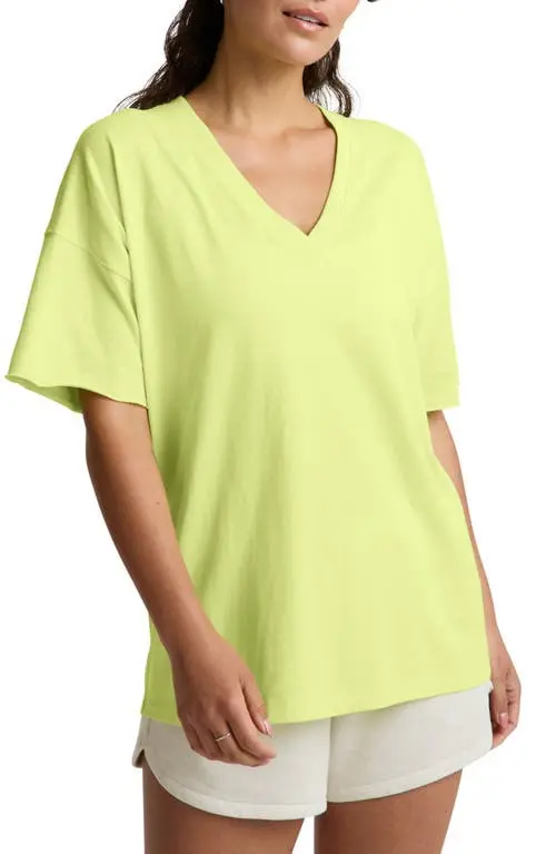 Beyond Yoga Softknit Oversize V-neck T-shirt - Electric Lime