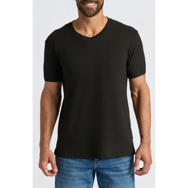 True Classic Short Sleeve V-neck T-shirt - Black