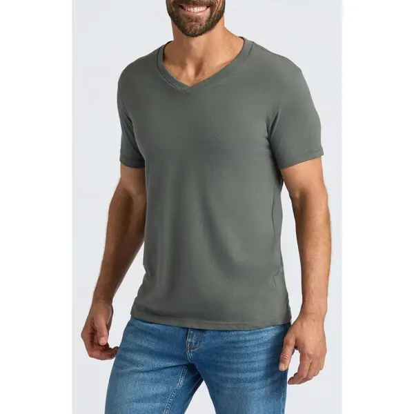 True Classic Short Sleeve V-neck T-shirt - Carbon