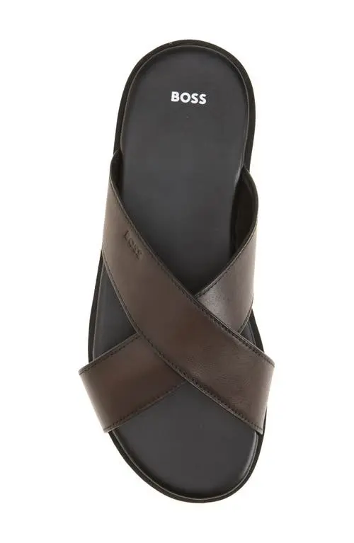 BOSS Darrel Crisscross Slide Sandal